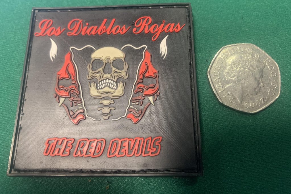 Los Diablos Rojas The Red Devils PVC Velcro Patch - Airsoft - Morale ...